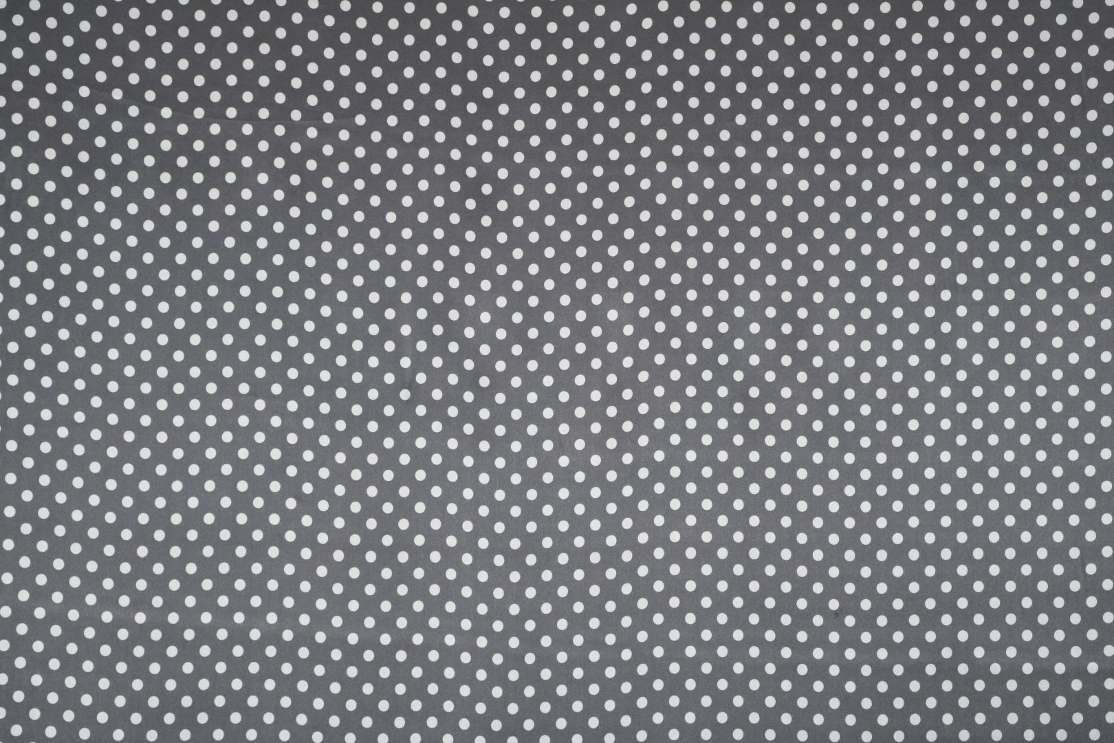 Gray, White Silk Satin Polka Dot Fabric - Raso Se Omnibus Pois 201906