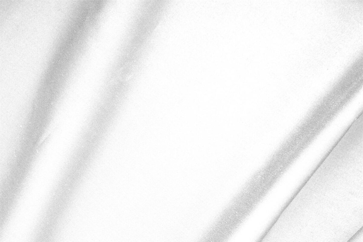 Tessuto Raso di Cotone Bianco Ottico per abbigliamento