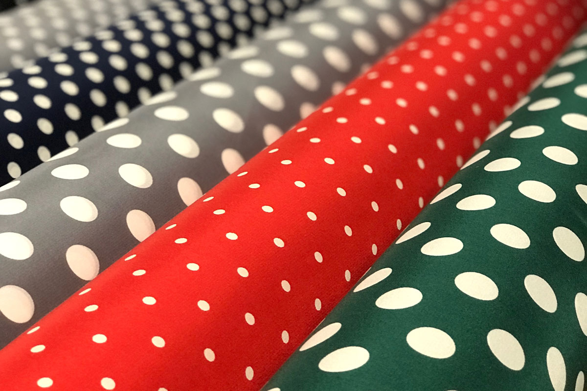 Top quality pure silk polka dots fabrics for dressmaking | new tess